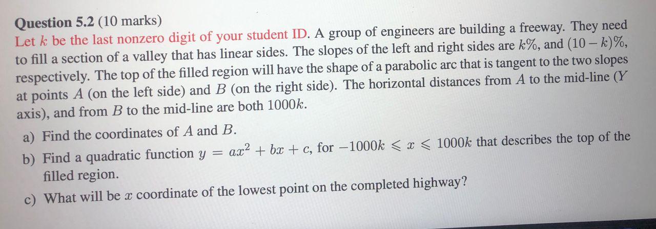 Solved Question 5.2 (10 marks) Let k be the last nonzero | Chegg.com