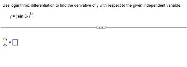 Solved Use logarithmic differentiation to find the | Chegg.com