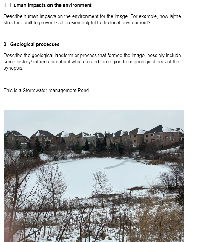 Solved Human impacts on the environmentDescribe human | Chegg.com