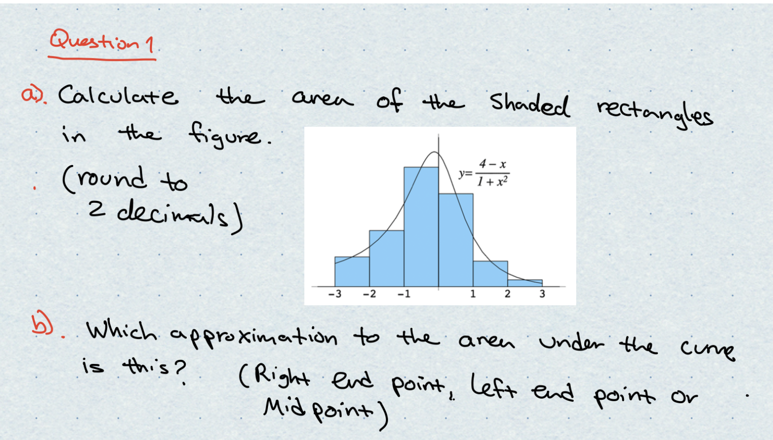Solved Question 1. area of the Shaded rectangles a) | Chegg.com