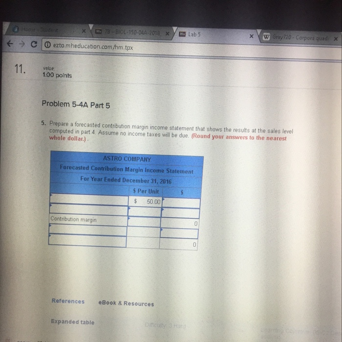 Solved 3. value 0.90 points Exercise 5-13 Forecasted income | Chegg.com Solved 3. value 0.90 points Exercise 5-13 Forecasted income | Chegg.com