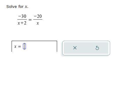 Solved Solve for x. x+2−30=x−20 | Chegg.com
