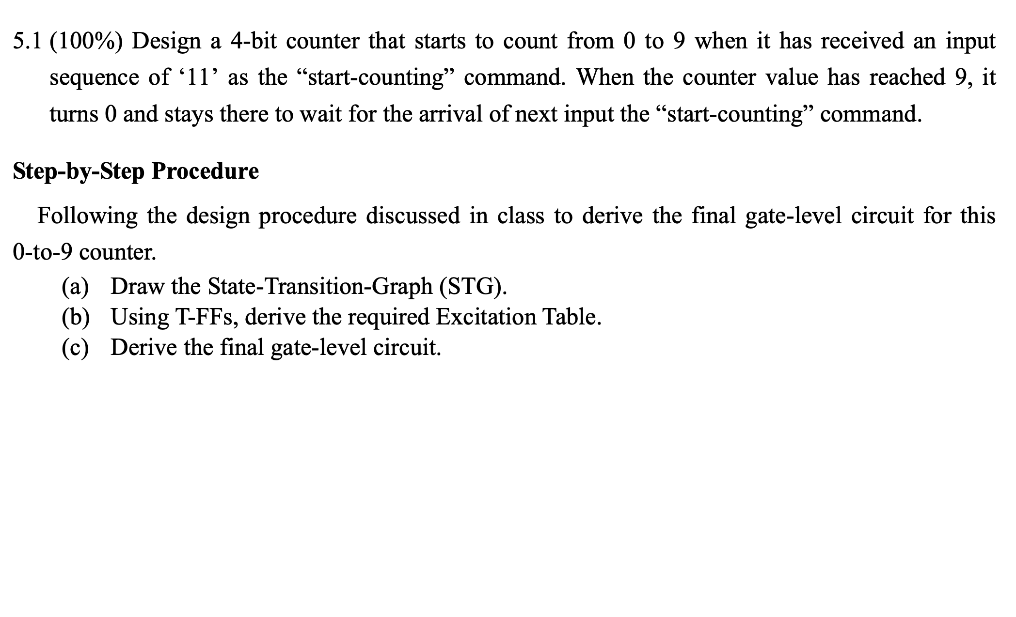 Solved Design A 4 Bit Counter That Starts To Count From 0 To 