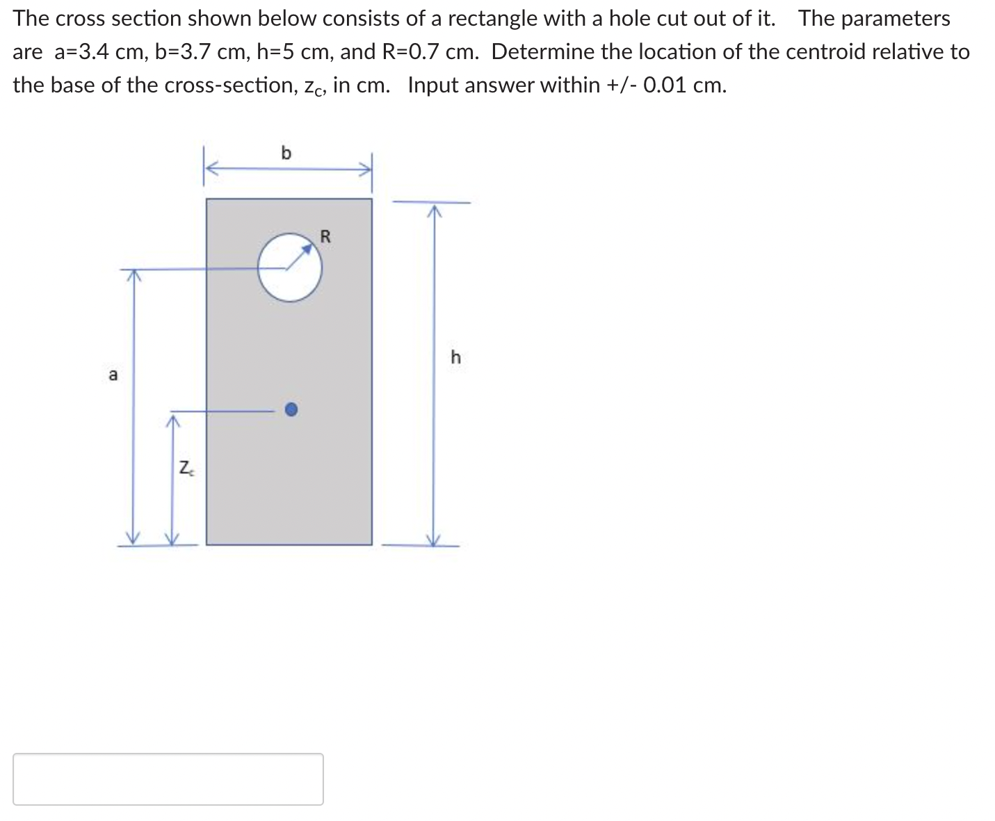 Solved The cross section shown below consists of a rectangle | Chegg.com