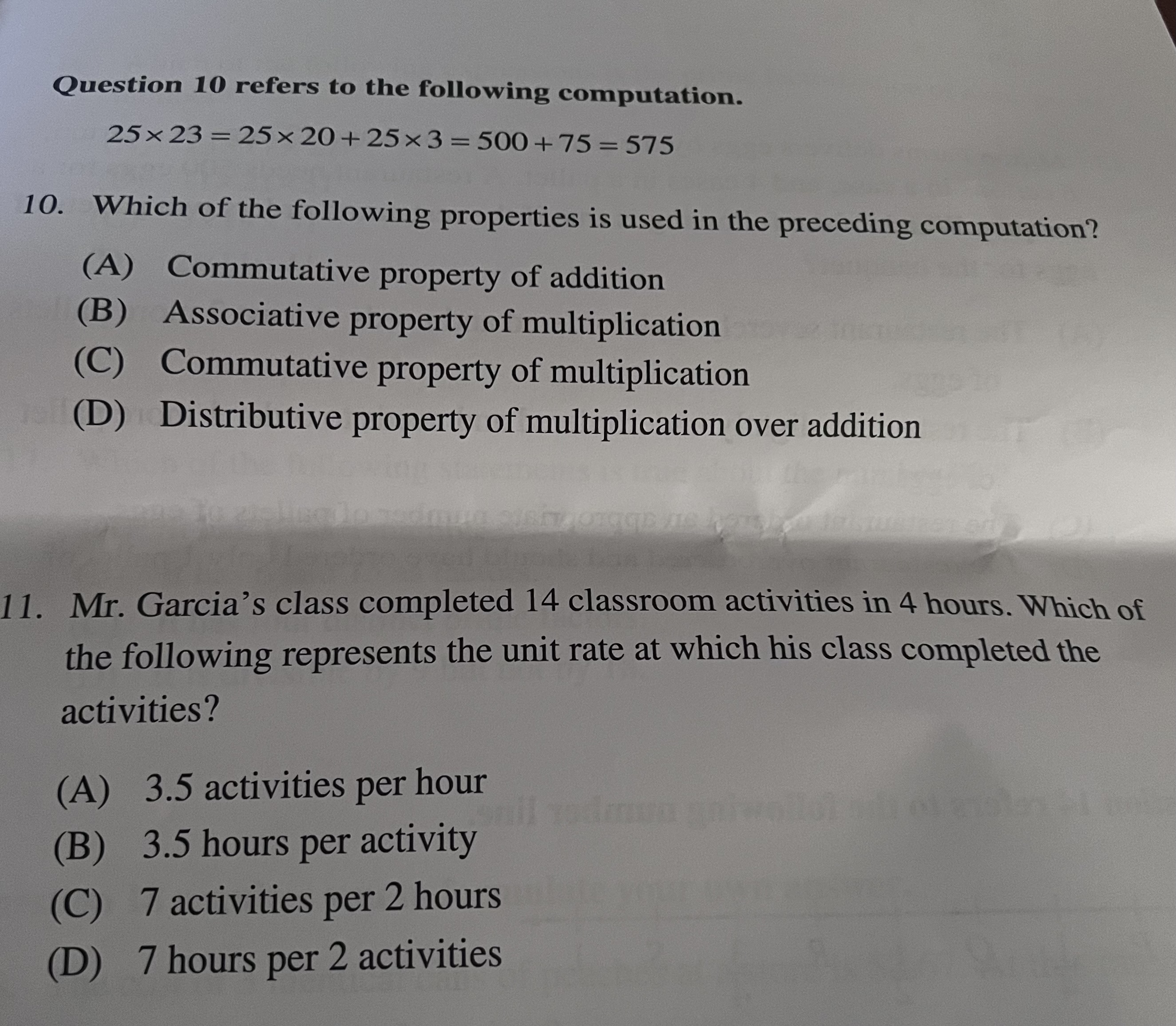Solved Question 10 refers to the following computation. | Chegg.com