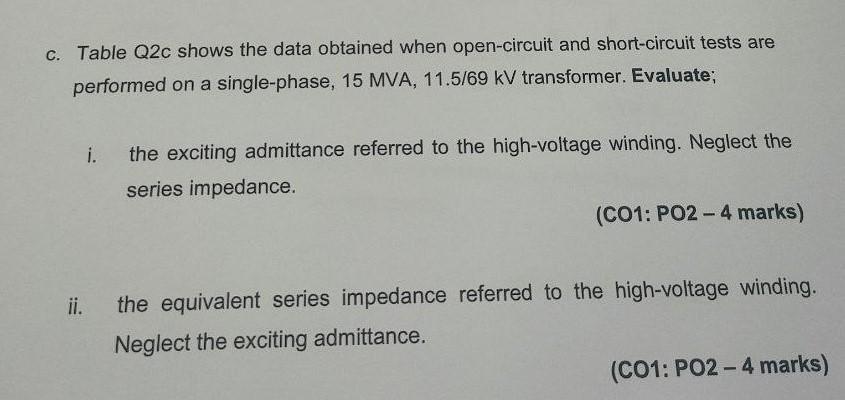 Solved c. Table Q2c shows the data obtained when | Chegg.com