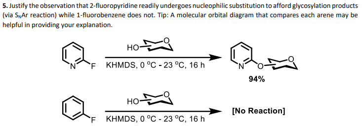 Solved 5. Justify the observation that 2-fluoropyridine | Chegg.com