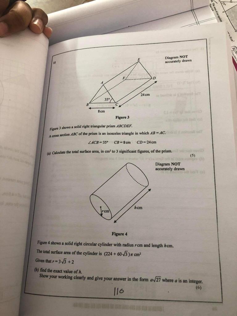 Solved Diagram NOT 11 accurately drawn Figure 3 shows a | Chegg.com