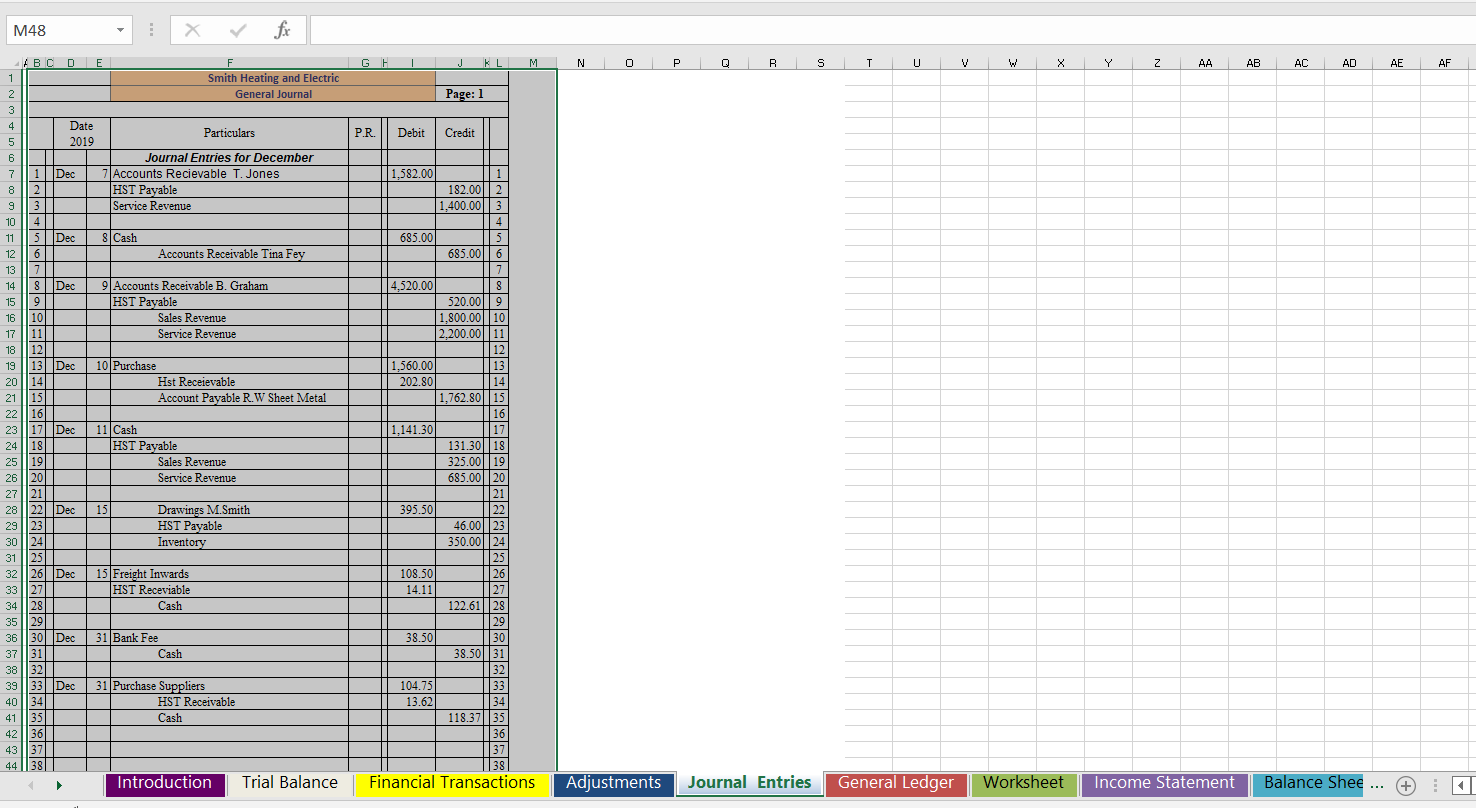 Solved Post the journal entries to the General Ledger | Chegg.com