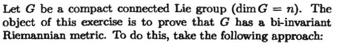 Solved Let G be a compact connected Lie group (dim G = n). | Chegg.com