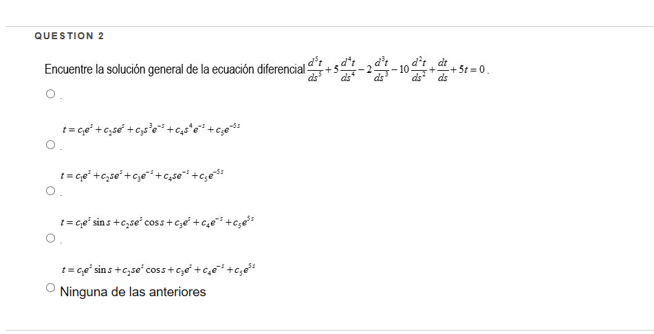 Solved QUESTION 2 d't .dtt dtdt dt ds ds Encuentre la | Chegg.com