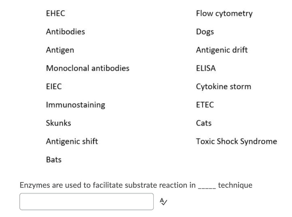 Solved FILL IN THE BLANK WITH THE WORD BANK ABOVE Enzymes | Chegg.com