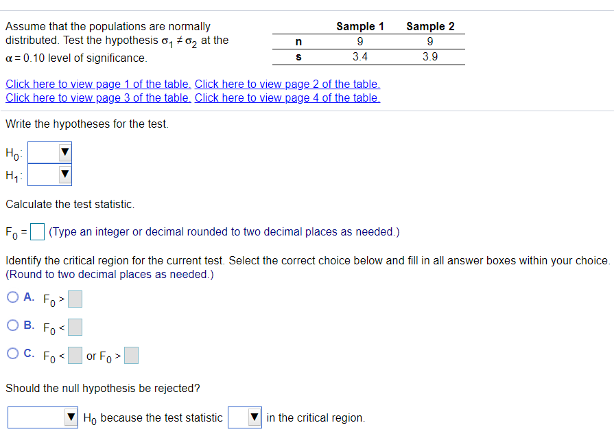 Solved Assume that the populations are normally distributed. | Chegg.com