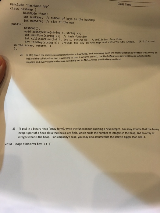 Solved Class Time Include Hashnodehpp Class Hashmap F 