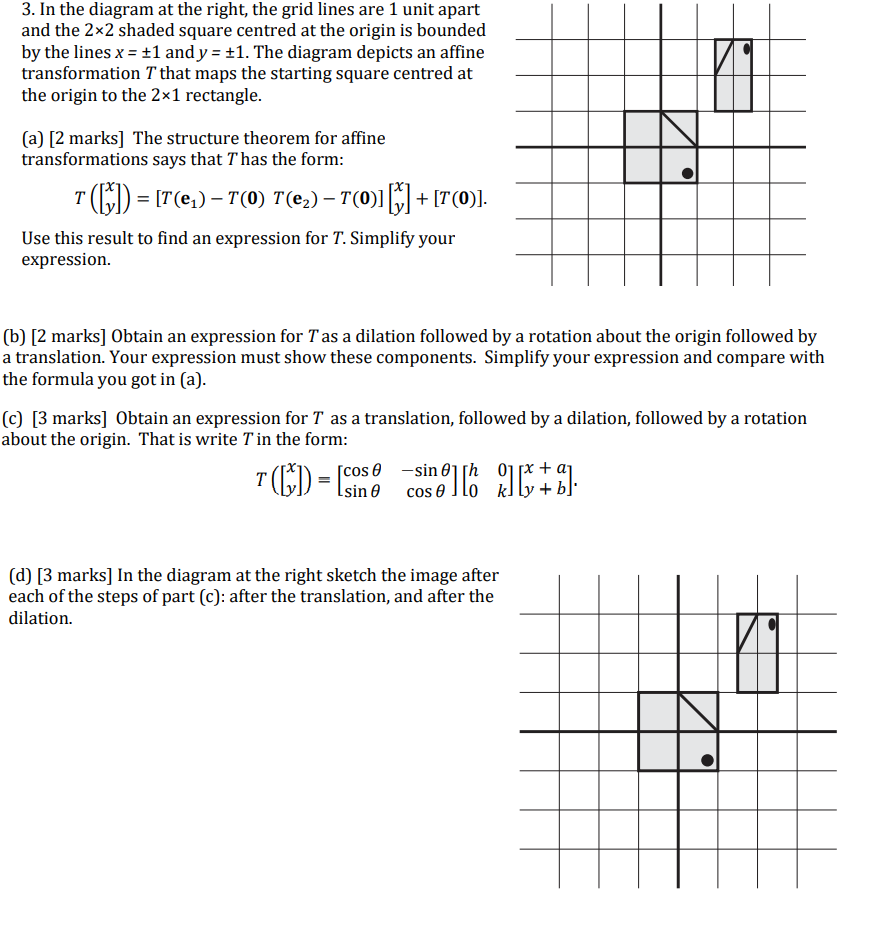 Solved In the diagram at the right, the grid lines are 1 | Chegg.com