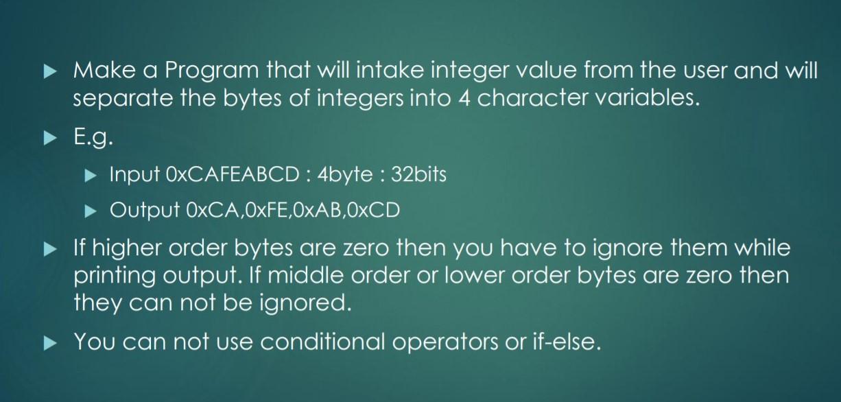 Solved Make a Program that will intake integer value from | Chegg.com