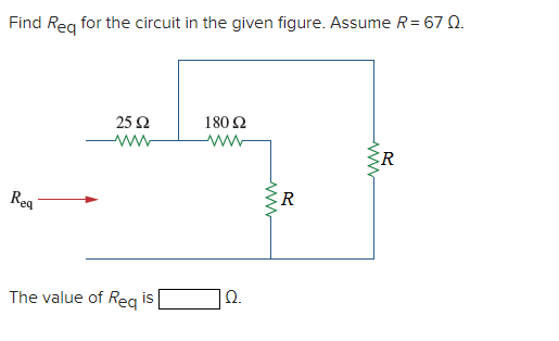 Solved Find Req for the circuit in the given figure. Assume | Chegg.com