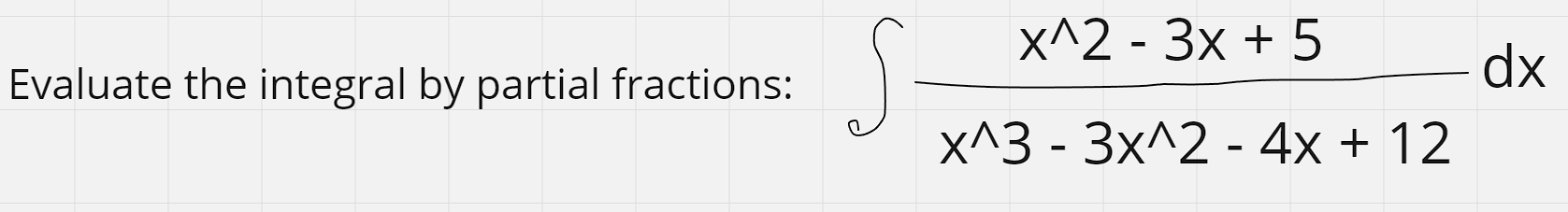 Solved Evaluate the integral by partial fractions: | Chegg.com