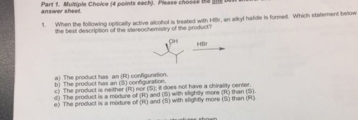 Solved Part 1. Multiple Choice (4 points each). Please | Chegg.com
