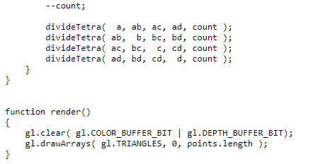 Solved The following 3DSierpinskiTriangle.html program uses | Chegg.com
