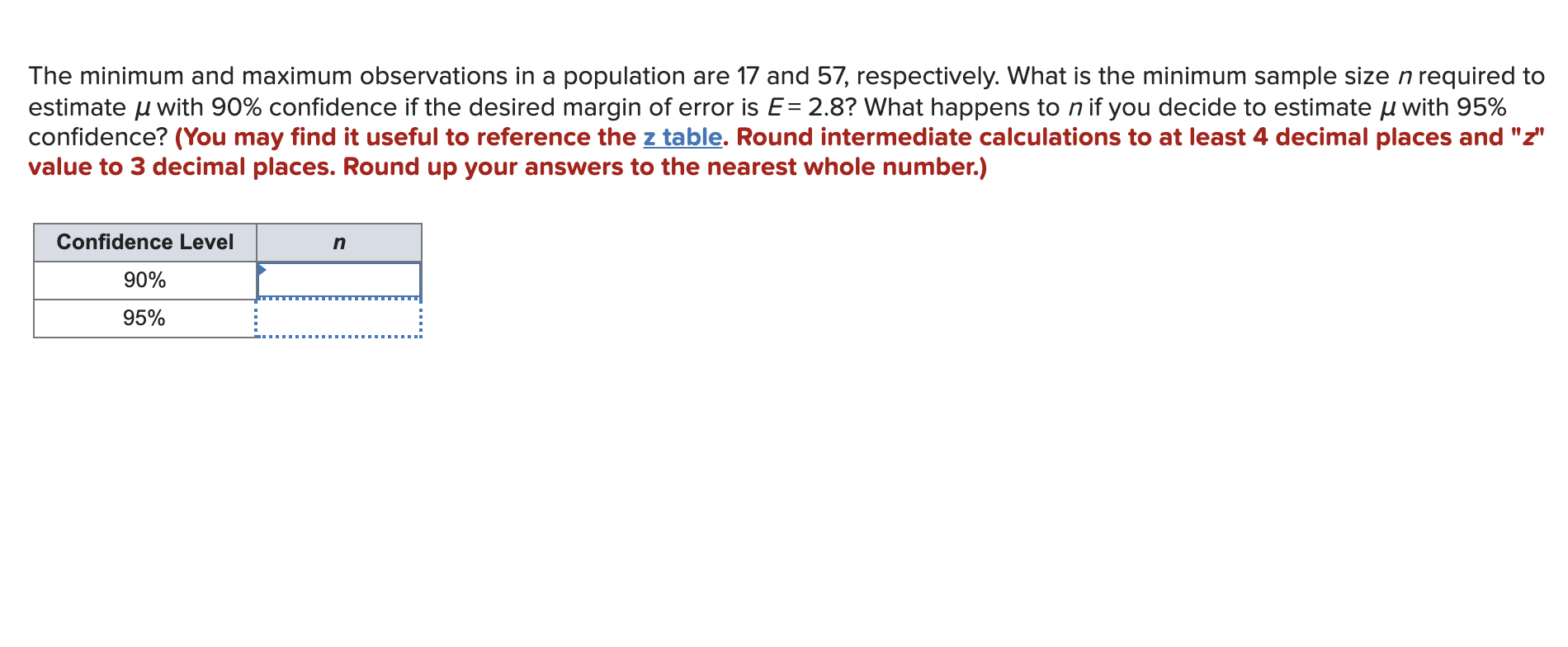Solved The minimum and maximum observations in a population | Chegg.com