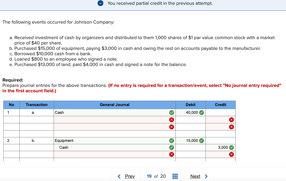 Solved You received partial credit in the previous attempt. | Chegg.com