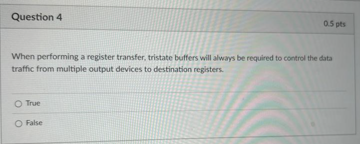 Solved When performing a register transfer, tristate buffers | Chegg.com