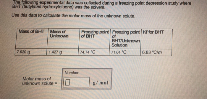 Solved The following experimental data was collected during | Chegg.com