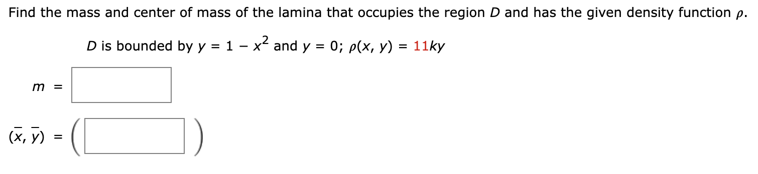 Solved The figure shows a lamina that is shaded according to | Chegg.com