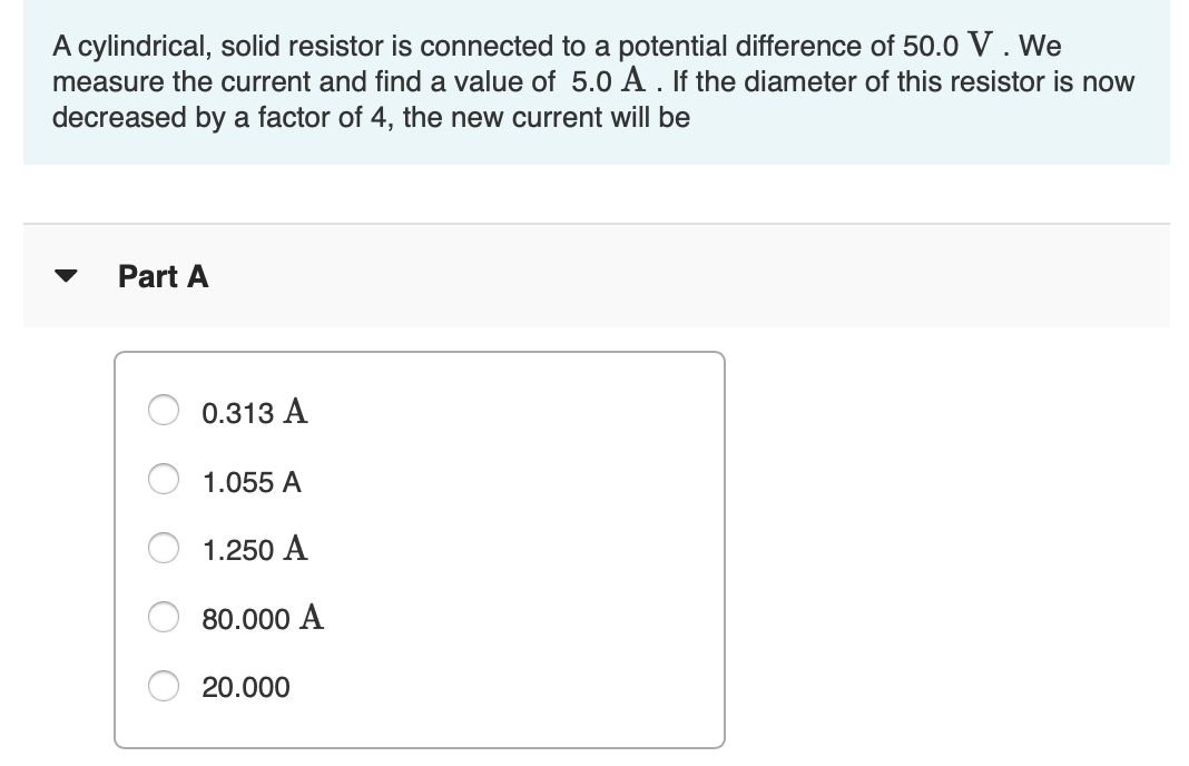 Solved A cylindrical, solid resistor is connected to a | Chegg.com