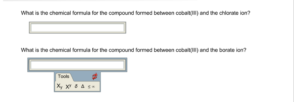 Solved What is the chemical formula for the compound formed | Chegg.com
