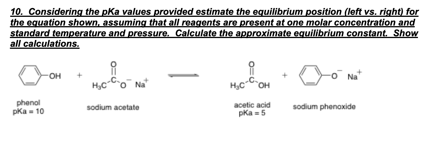 Solved 10. Considering the pKa values provided estimate the | Chegg.com