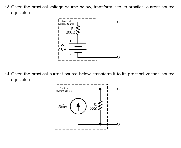 Solved Vl. Source Transformations When given a practical | Chegg.com