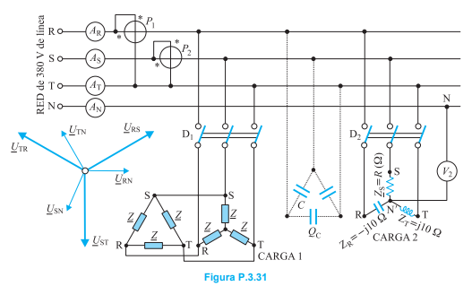 Solved The three-phase four-wire installation in Figure | Chegg.com