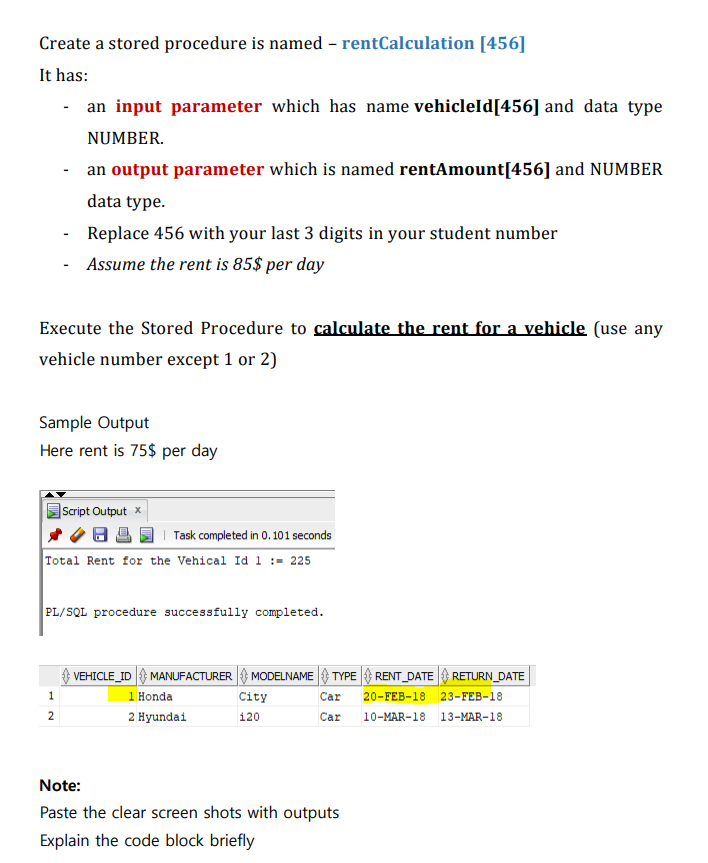 Solved A vehicle is rented on a daily charge basis. Suppose | Chegg.com