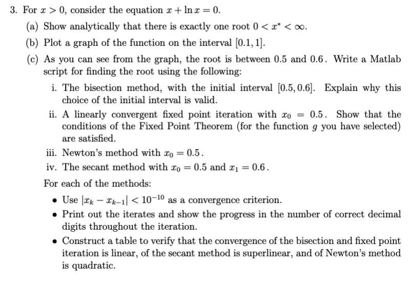 Algorithm: Newton's Method. Given a scalar | Chegg.com