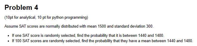 Solved Problem 4 (10pt for analytical, 10pt for python | Chegg.com