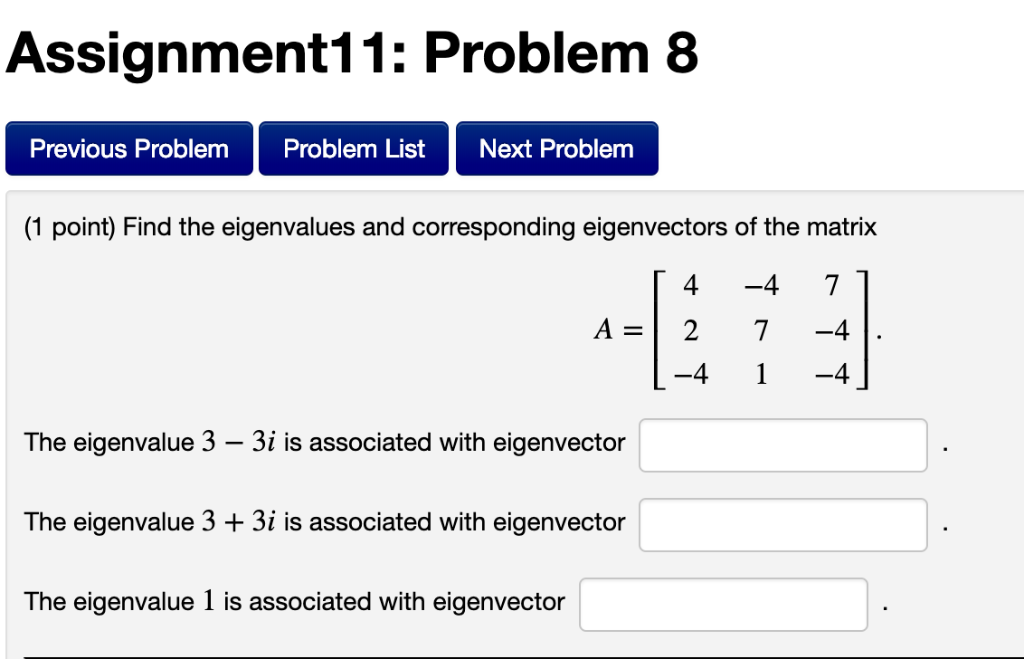 Solved Assignment11: Problem 8 Previous Problem Problem List | Chegg.com