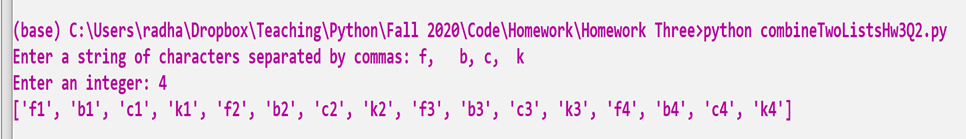 Solved Write a Python script to create a list by | Chegg.com