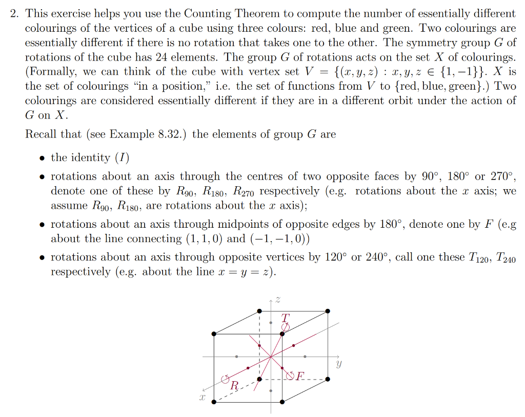 Solved 2. This exercise helps you use the Counting Theorem | Chegg.com
