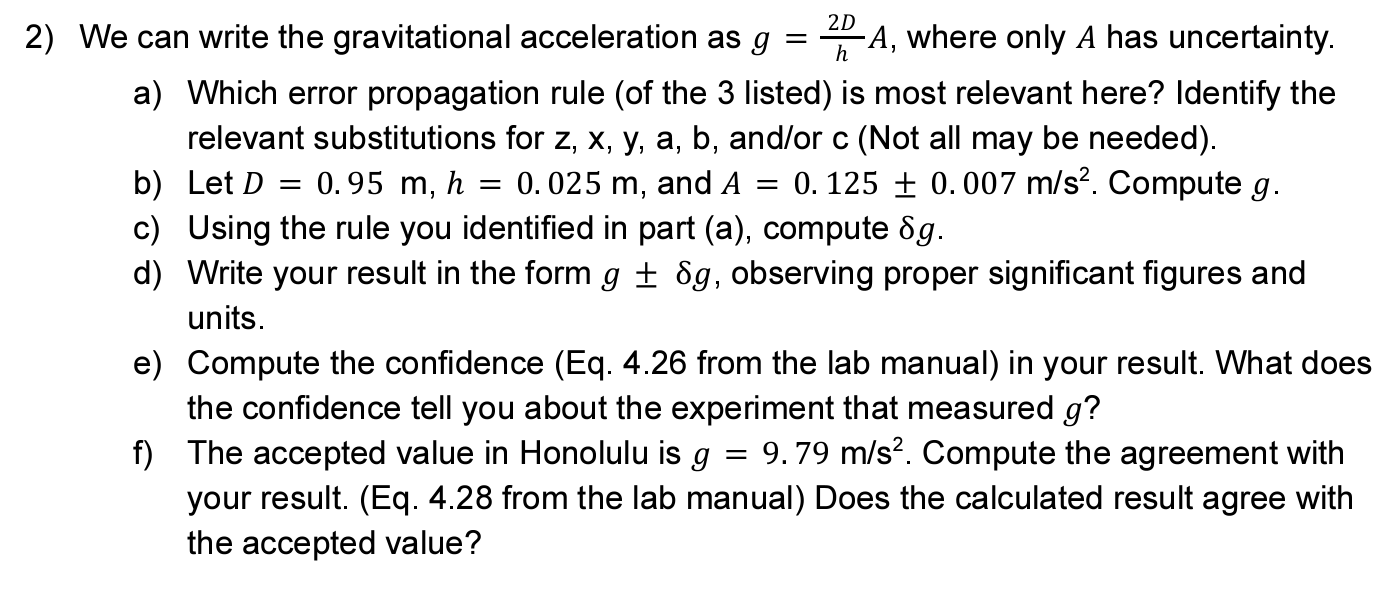 Solved We can write the gravitational acceleration as | Chegg.com