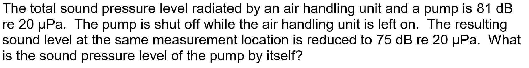 The total sound pressure level radiated by an air | Chegg.com