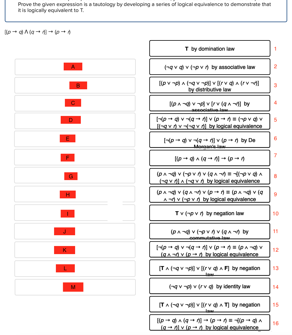 Solved Prove the given expression is a tautology by | Chegg.com