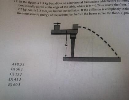 Solved 17. In the figure, a 5 kg box slides on a horizontal | Chegg.com