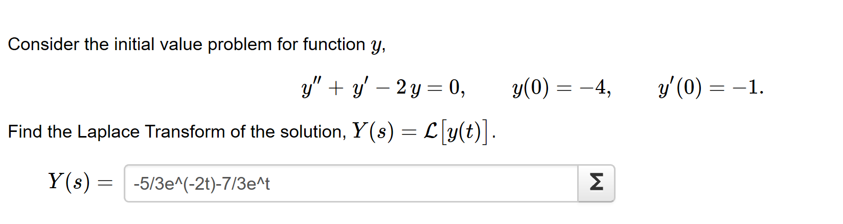 Solved Consider the initial value problem for function y, y" | Chegg.com