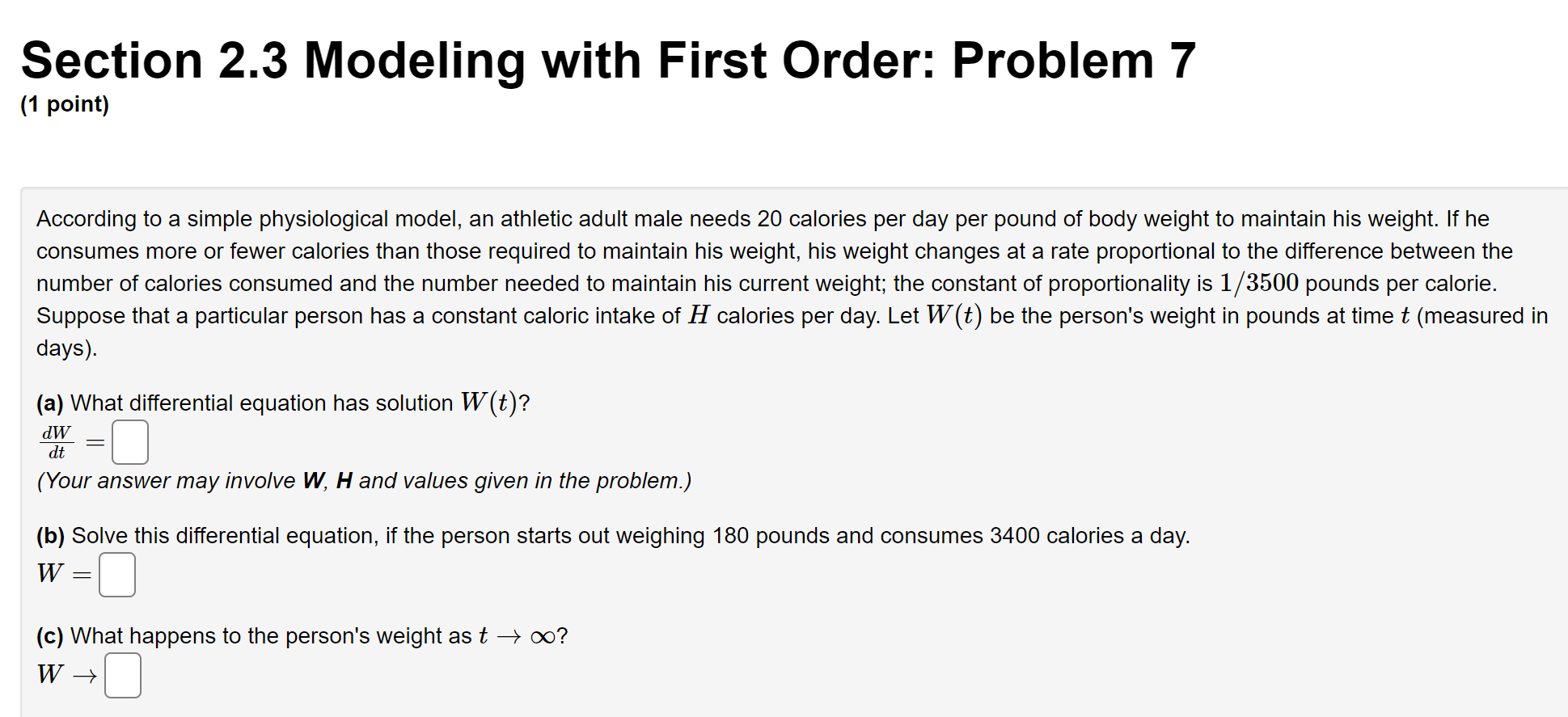 Solved Section 2 3 Modeling With First Order Problem 7 1