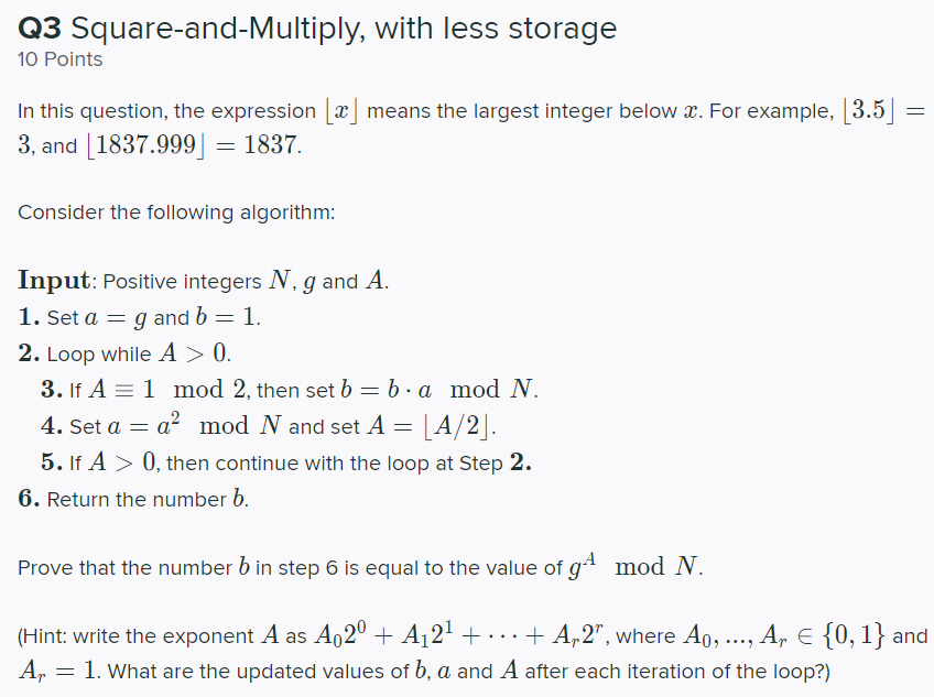 Solved Having trouble proving this problem. I don't want any | Chegg.com