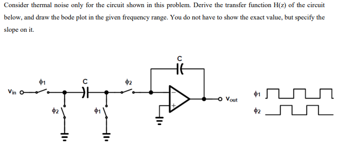 Consider thermal noise only for the circuit shown in | Chegg.com