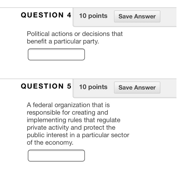Solved QUESTION 4 10 pointsSave Answer Political actions or | Chegg.com Solved QUESTION 4 10 pointsSave Answer Political actions or | Chegg.com