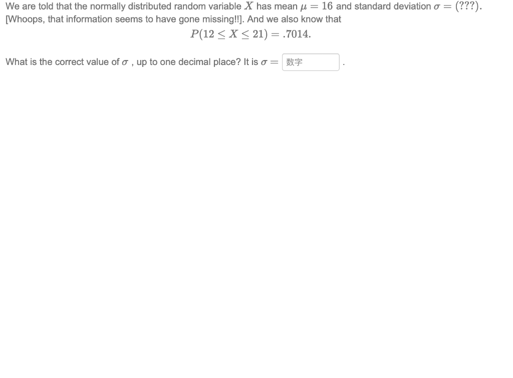 Solved We are told that the normally distributed random | Chegg.com